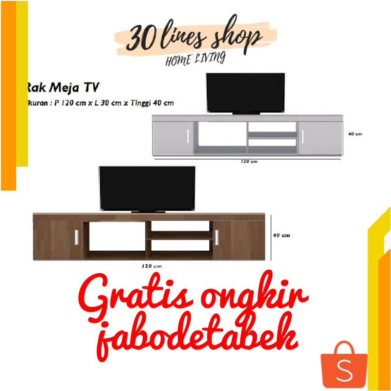 Jual Meja display TV kayu Meja minimalis simpel Meja kayu | Shopee ...