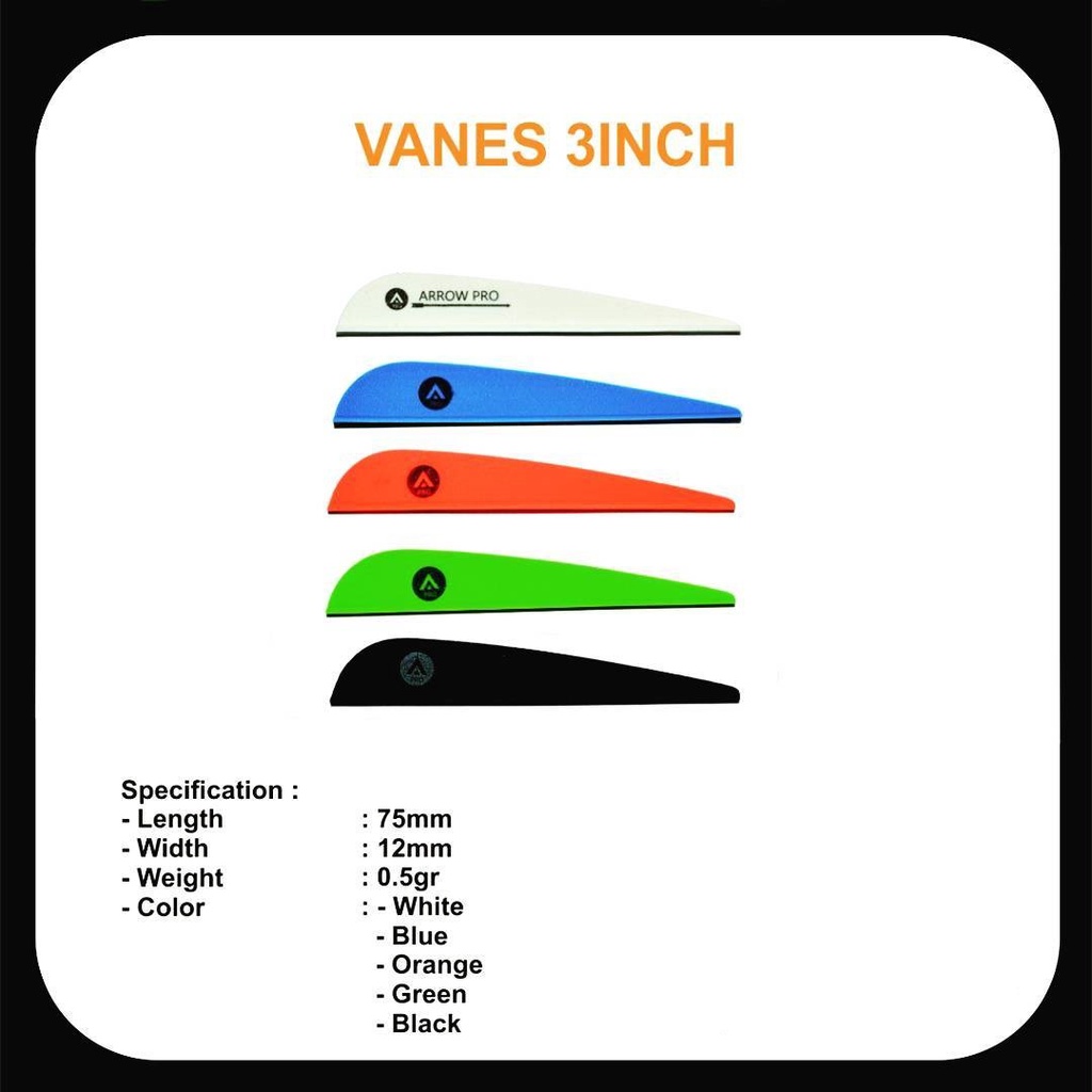 Jual Arrow Pro Vanes 3 Inch | Shopee Indonesia