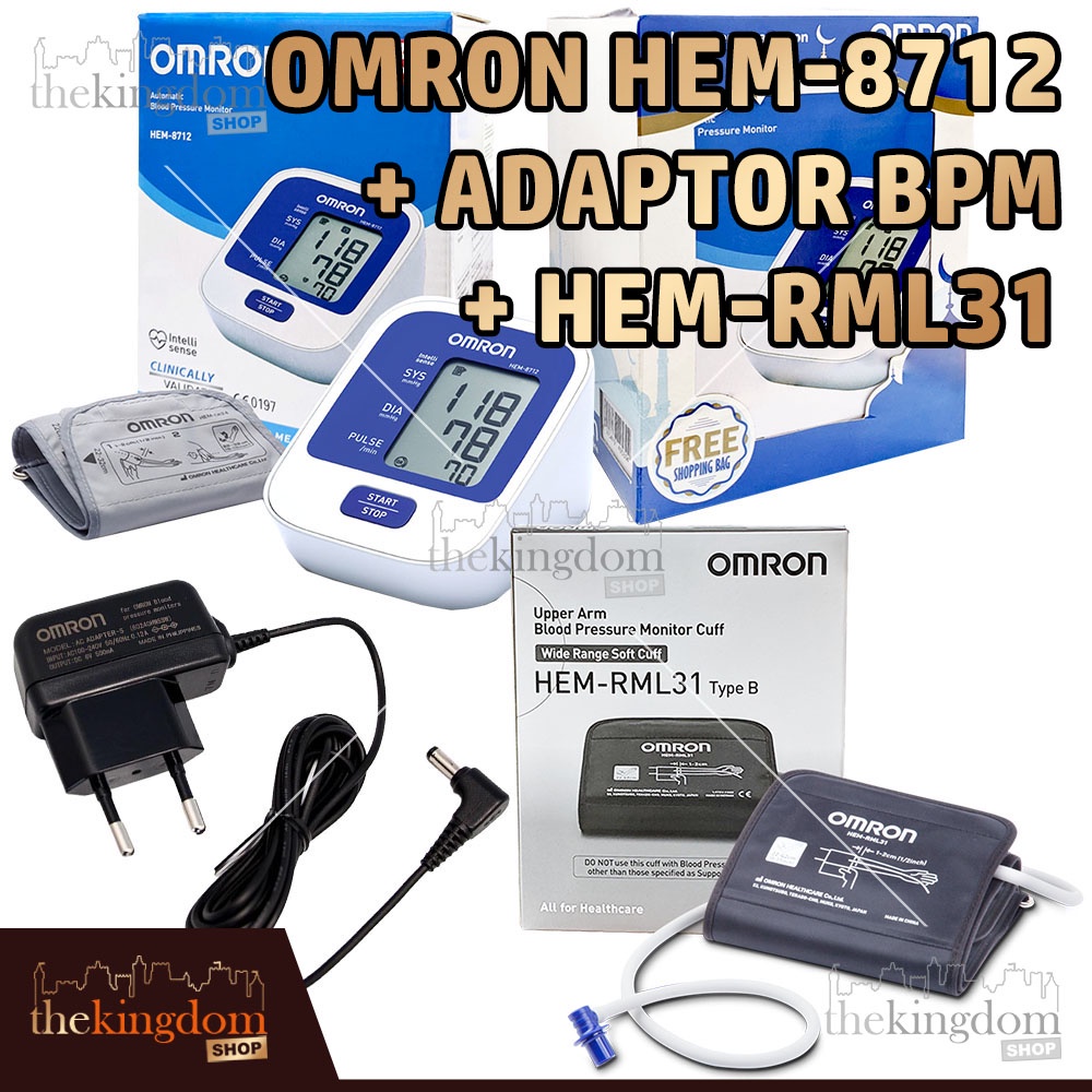 Jual Omron HEM-8712 7140T1 Blood Pressure Monitor 7140 Tensimeter Tensi ...