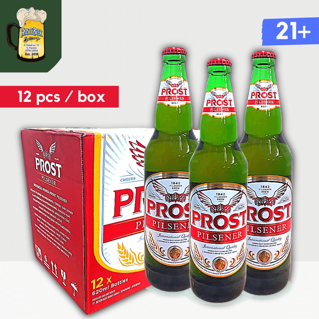 Jual Prost Pilsener Beer 620 ml Bottle - Bir Pilsner merah baru isi 12 ...