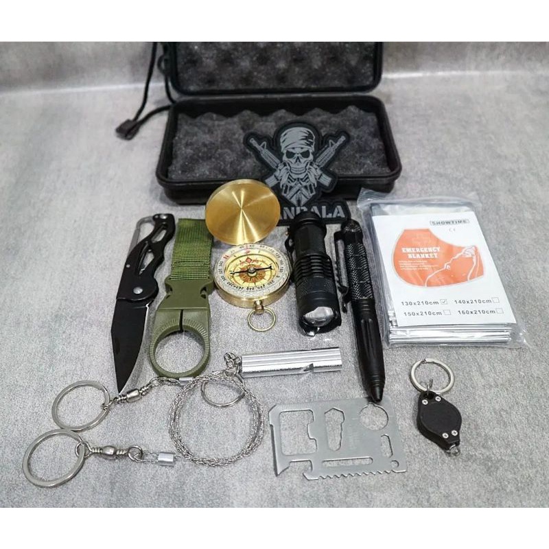 Jual Survival Kit 11 in Multifunctional/ tactical Edc survival kit ...