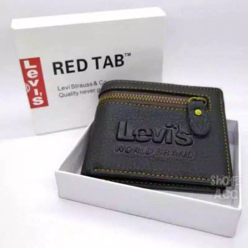 Jual Dompet Cowok Resleting Depan Kulit Asli ( MERK LEVI'S ORIGINAL ...