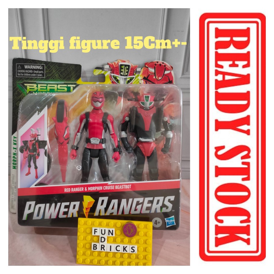 Jual Hasbro Power Rangers Red Ranger & Morphin Cruise Beastbot | Shopee ...