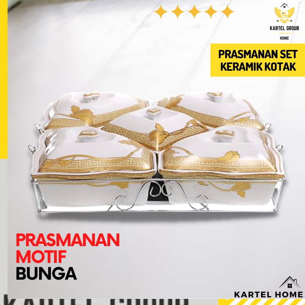 Jual HOME Tempat Saji Makanan Prasmanan Kotak Keramik Tempat Lauk Mewah ...