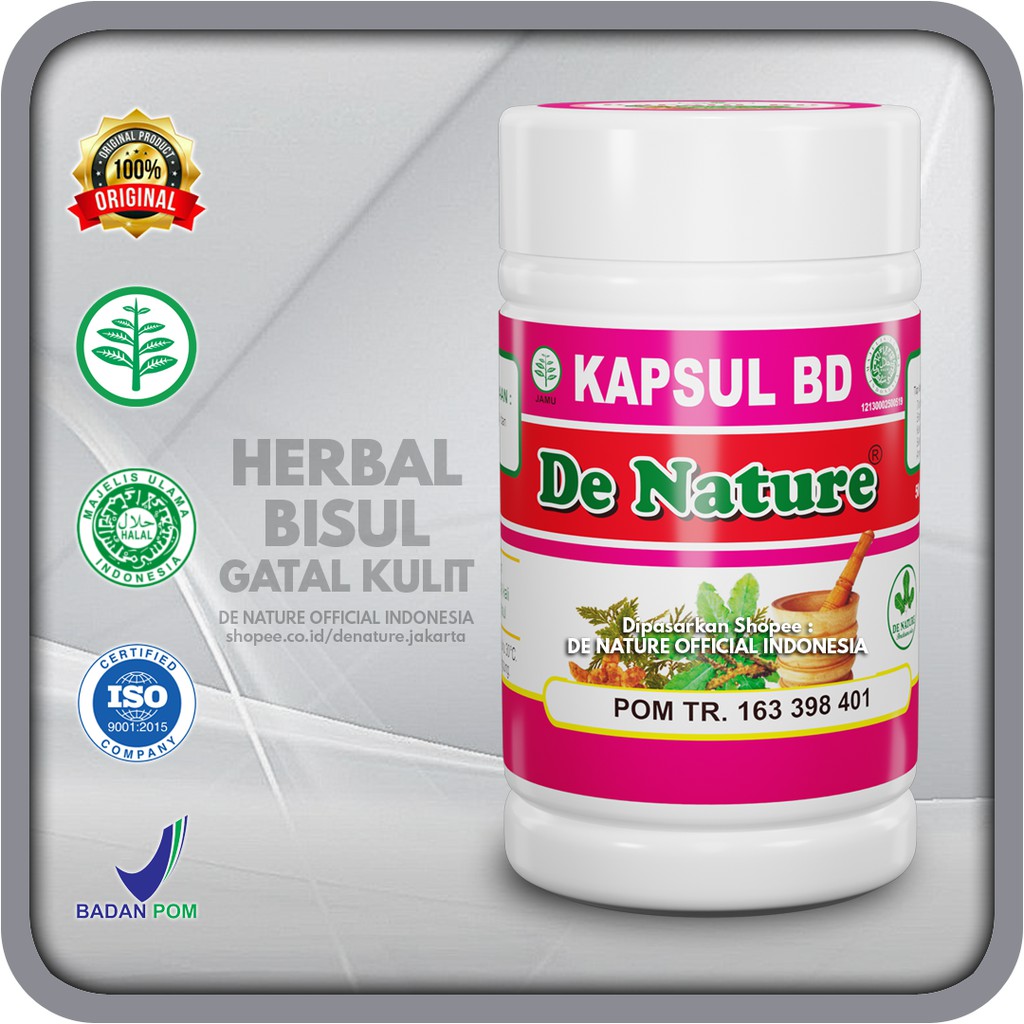 Jual KAPSUL BD Obat Herbal untuk Bisul dan Gatal Kulit - DE NATURE ...