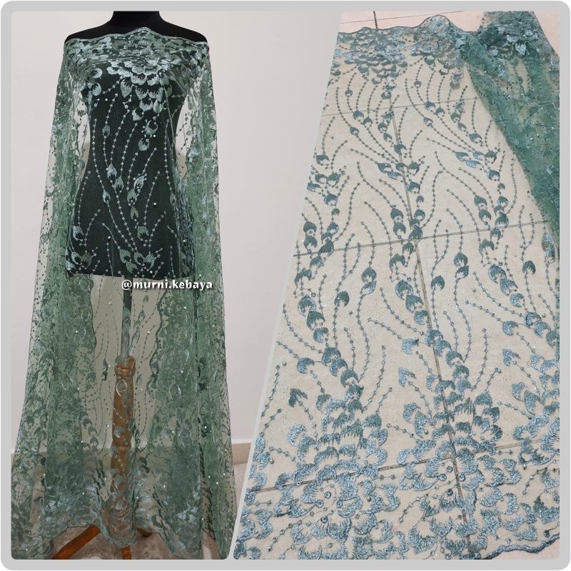 Jual Brokat Tile Bordir Pinggir Bunga | Shopee Indonesia