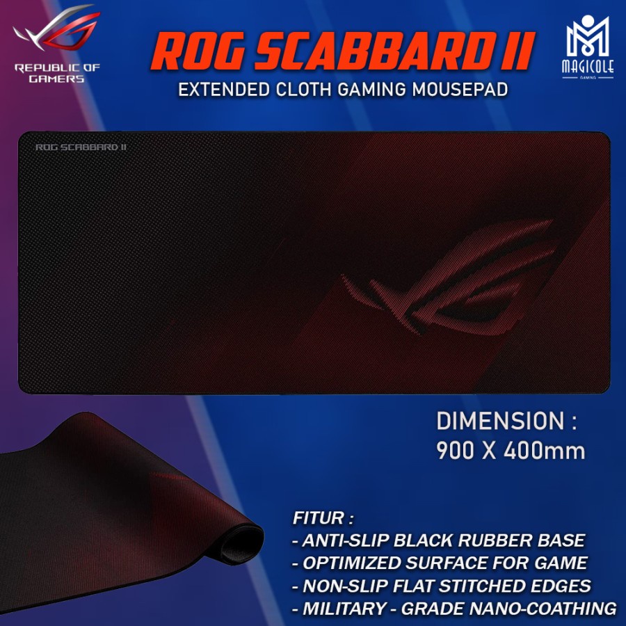 Jual ASUS ROG Scabbard II / Scabbard 2 Extended Gaming Mousepad ...