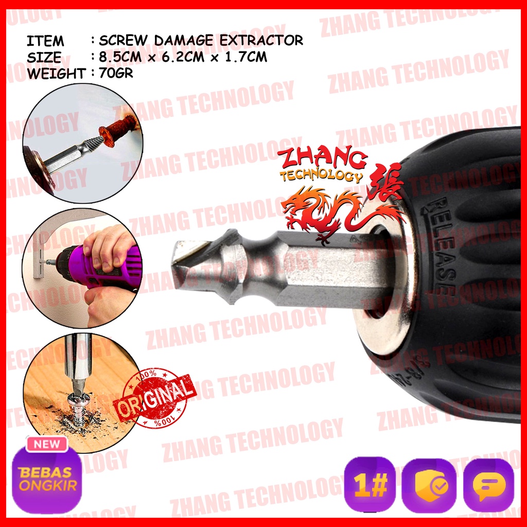 Jual ALAT PEMBUKA BAUT RUSAK DOL SCREW DAMAGE SCREW EXTRACTOR MATA BOR ...