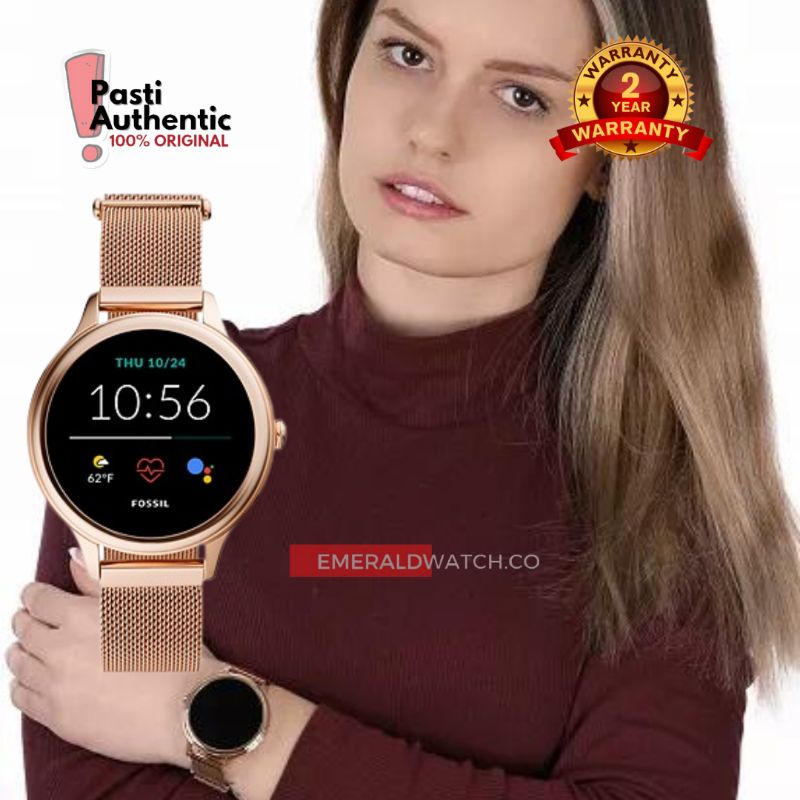 Jual Smartwatch Wanita Rose Gold-Tone Stainless Steel Mesh | Shopee ...