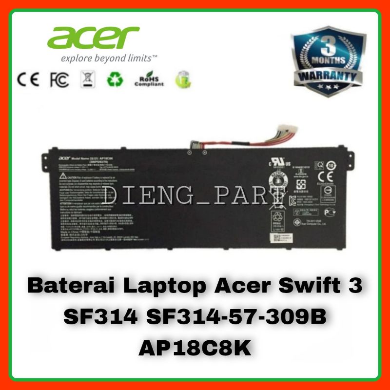 Jual Baterai Batre Laptop Acer Swift 3 SF314 SF314-57 SF314-57-309B ...