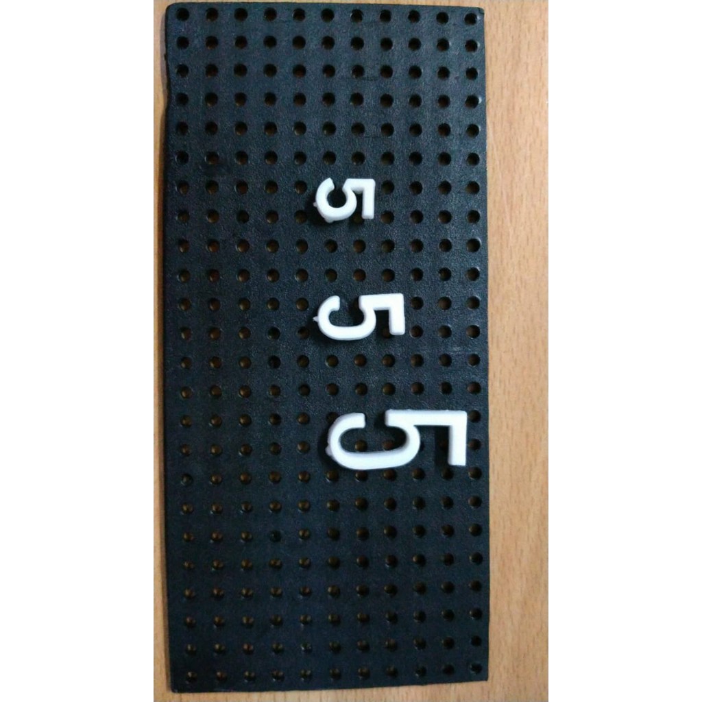 Jual Huruf angka Plastik Papan Rate/Moviboard Uk, 0,5 inch (1 cm ...
