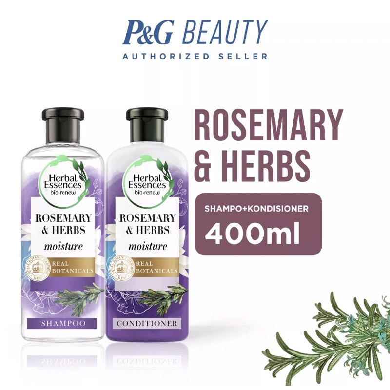 Jual HERBAL ESSENCES ROSEMARY AND HERBS MOISTURE REAL BOTANICALS HERBAL ...
