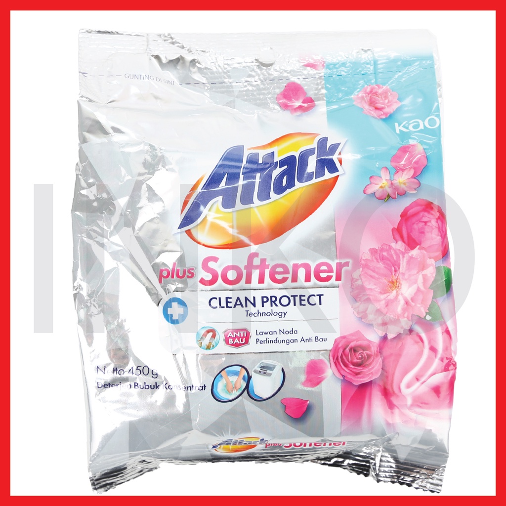 Jual ATTACK DETERJEN PLUS SOFTENER ANTI BAU 450GR | Shopee Indonesia