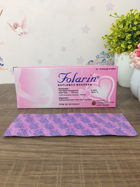 Jual MURAH BANGET !! FOLARIN 400 ASAM FOLAT VITAMIN IBU HAMIL | Shopee ...