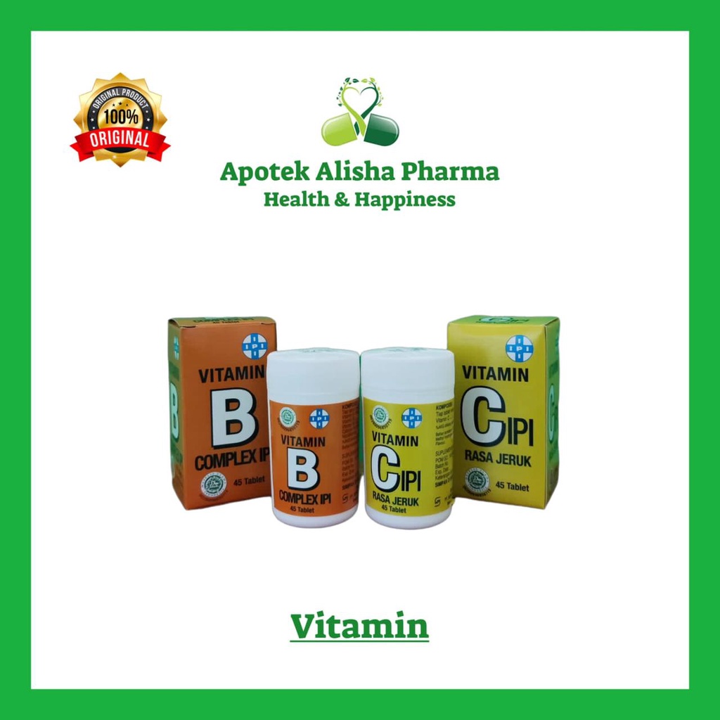 Jual VITAMIN B COMPLEX IPI / VITAMIN C IPI BOTOL ISI 50 | Shopee Indonesia