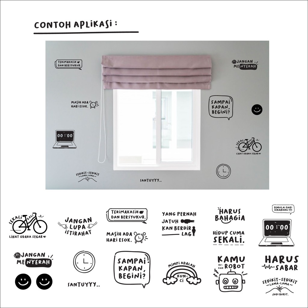 Jual STICKER DINDING/ WALLSTICKER PENGINGAT | Shopee Indonesia