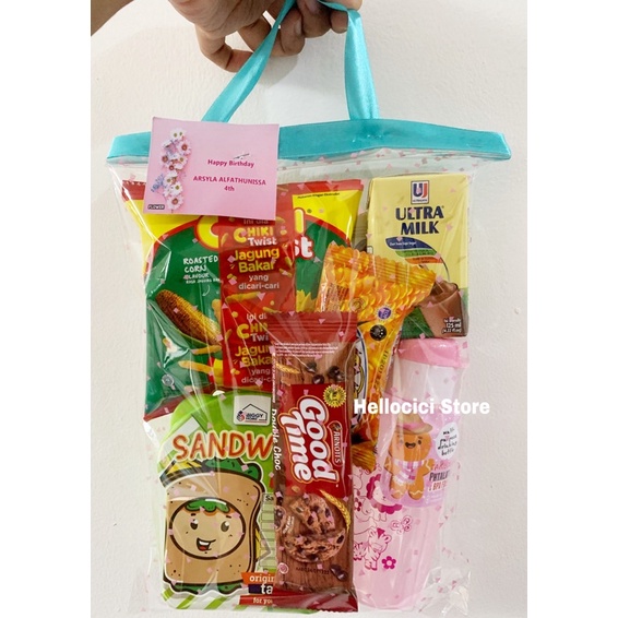 Jual PARCEL BINGKISAN SNACK LUNCH BOX +BOTOL KEMASAN MINUM KEMASAN ...