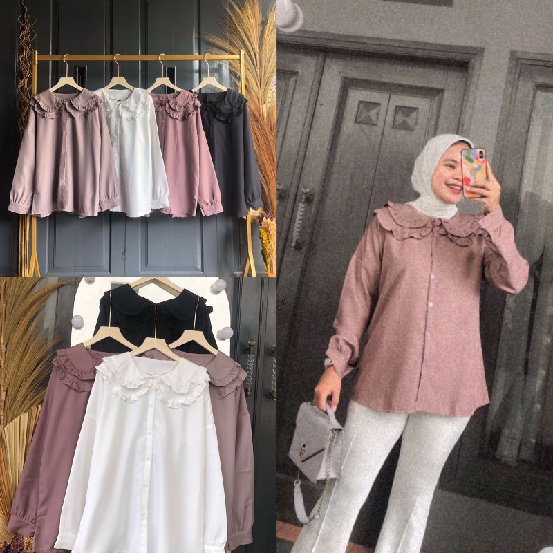 Jual Tata Blouse// Kemeja Shakila | Shopee Indonesia