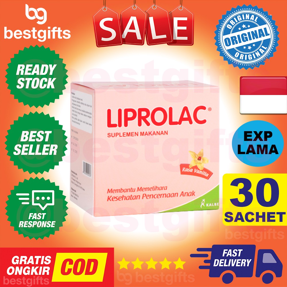 Jual LIPROLAC SUPLEMEN PROBIOTIK PREBIOTIK PENCERNAAN BAKTERI USUS ANAK ...