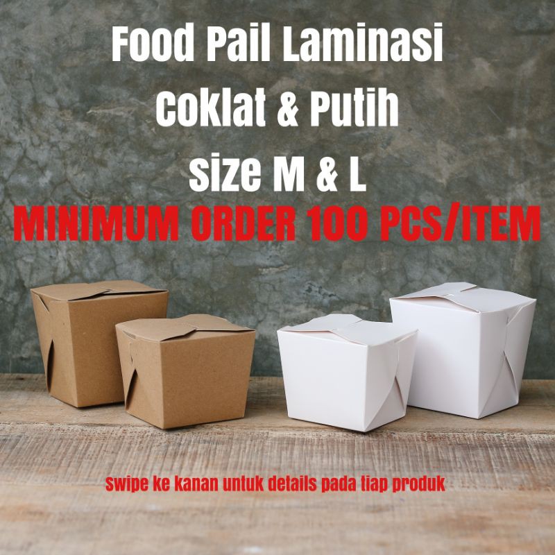 Jual FOOD PAIL - RICE BOX - PAPER LUNCH BOX - NOODLE BOX - FOOD GRADE S ...