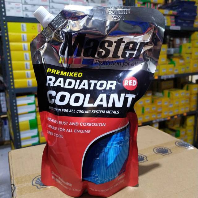 Jual Master air radiator coolant warna merah isi 1lt | Shopee Indonesia