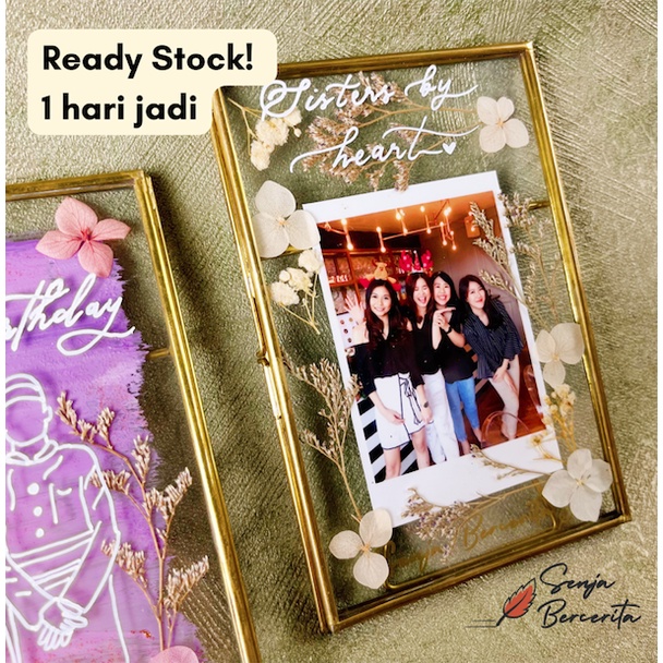 Jual (SINGLE) Gold Glass Frame - Terrarium - Kado Foto - Frame foto ...