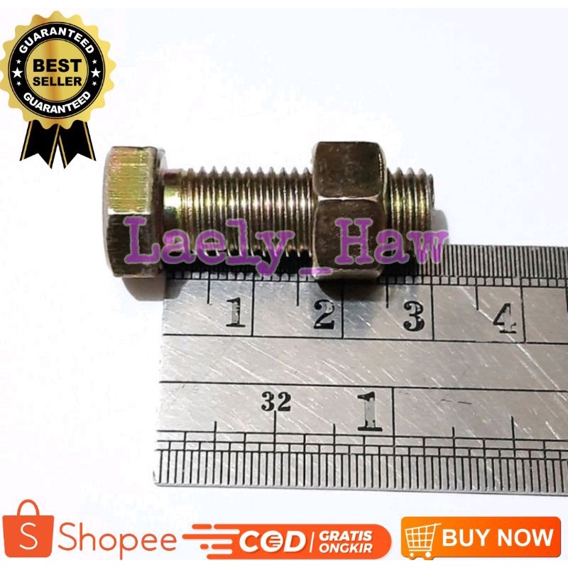 Jual BAUT DAN MUR ( baut 14 panjang 3cm ) | Shopee Indonesia