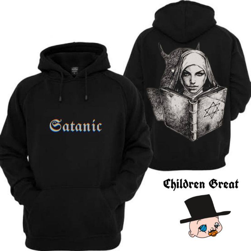 Jual Jaket Hoodie SATANIC zipper religion setanisme dewasa tee jacket ...
