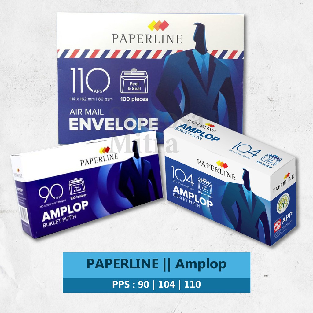 Jual Paperline Amplop Putih Polos 90 110 104 pps | Shopee Indonesia