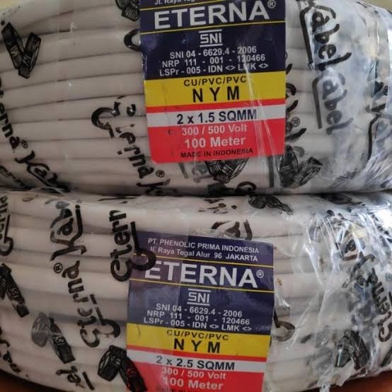 Jual Kabel NYM 2x1,5 ETERNA 100M Kawat Tembaga (100 Meter) | Shopee Indonesia