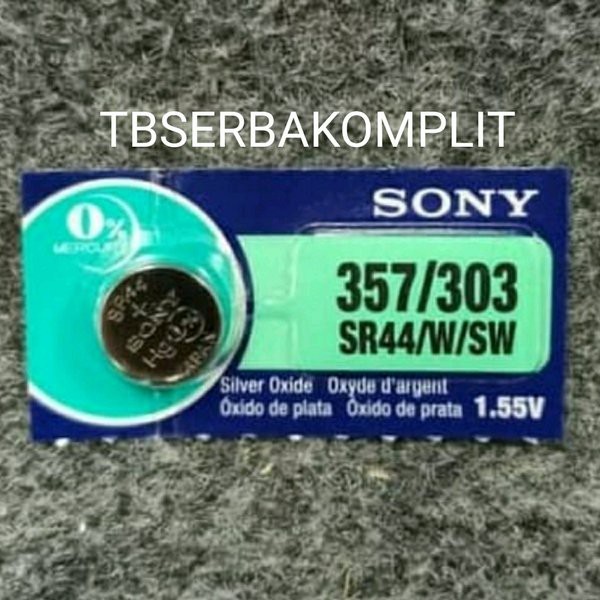 Jual Batere ASLI SONY SR44 357-303 1.55V Battery Baterai Kancing SR 44 Silver Oxide ORI ORIGINAL ...