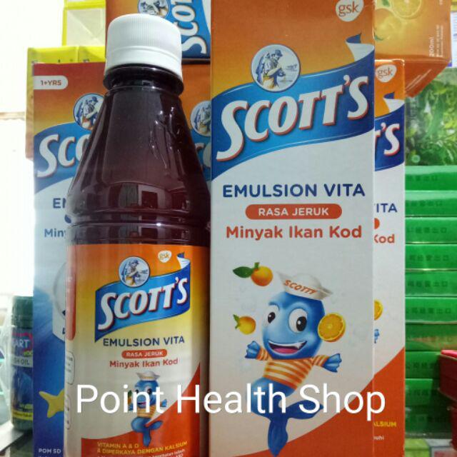 Jual Minyak Ikan Scotts Emulsion Rasa Jeruk & Original 400 ml | Shopee ...