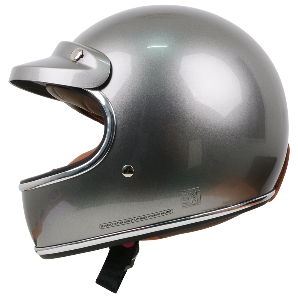 Jual Helm Cargloss Cafe Racer Howard Smith - Silver Met | Shopee Indonesia