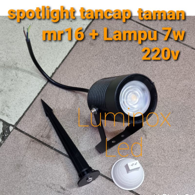Jual lampu sorot taman halogen mr16 led 7watt 7w / spotlight tembak ...