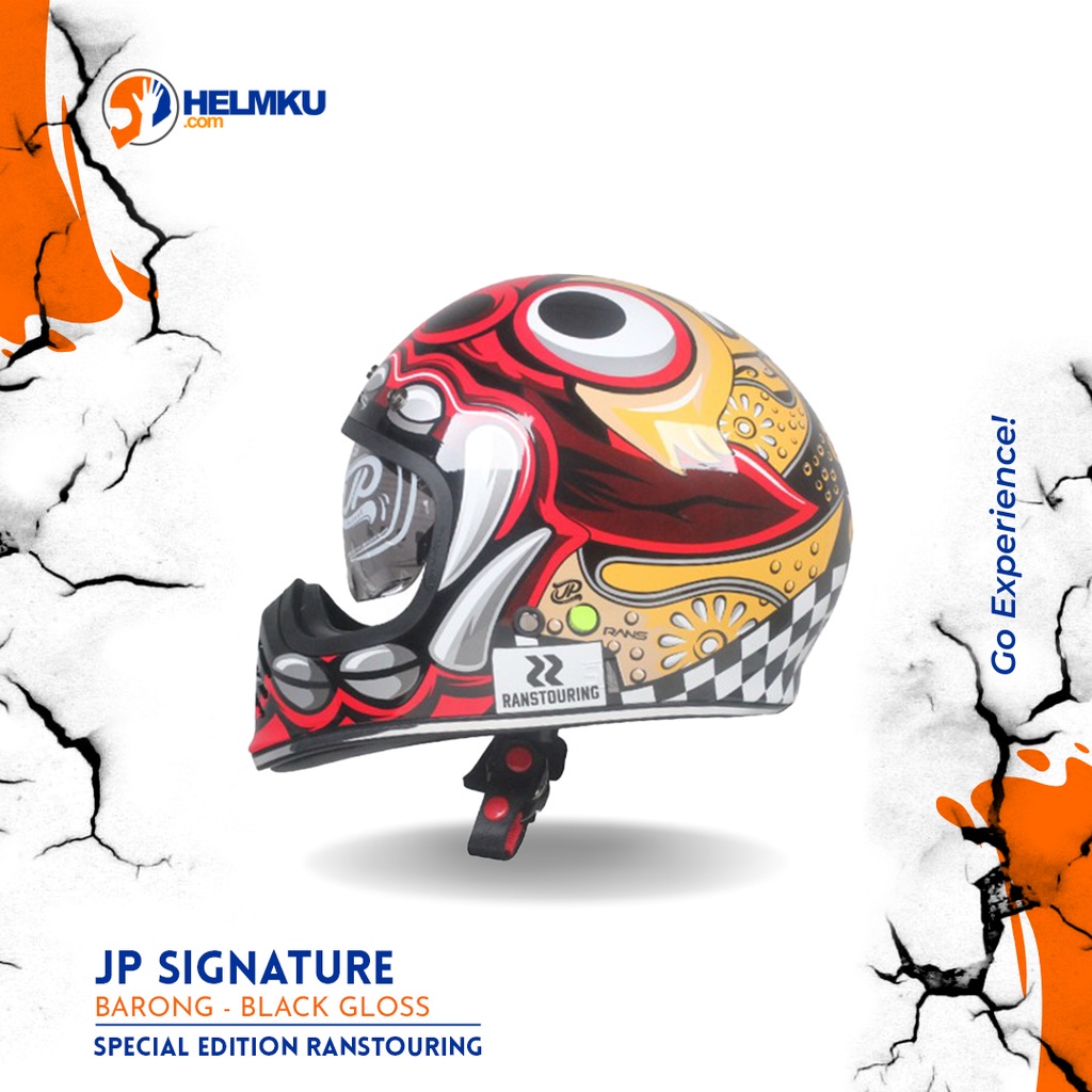 Jual Helm JP RETRO SIGNATURE - MOTIF BARONG/RANS - Helm Cakil - Helm ...