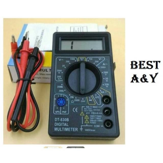 Jual MULTIMETER AVOMETER MULTITESTER DIGITAL LCD DT-830B | Shopee Indonesia