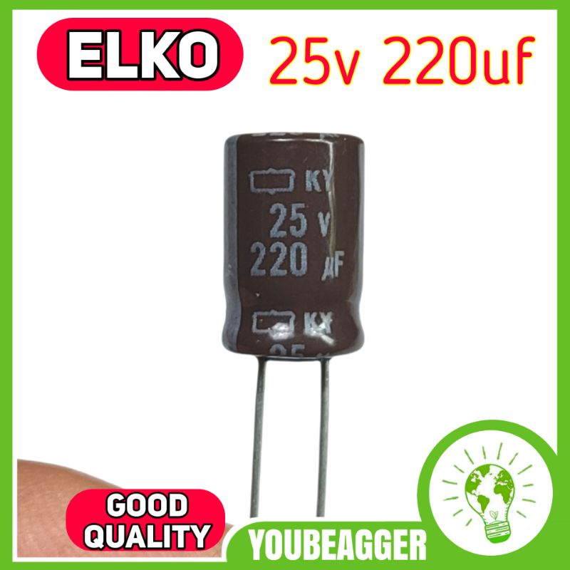 Jual elko 25v 220uf kapasitor | Shopee Indonesia