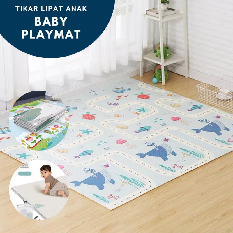 Jual Baby Playmat Tikar Lipat Anak Premium/Playmate Premium Free Tas ...
