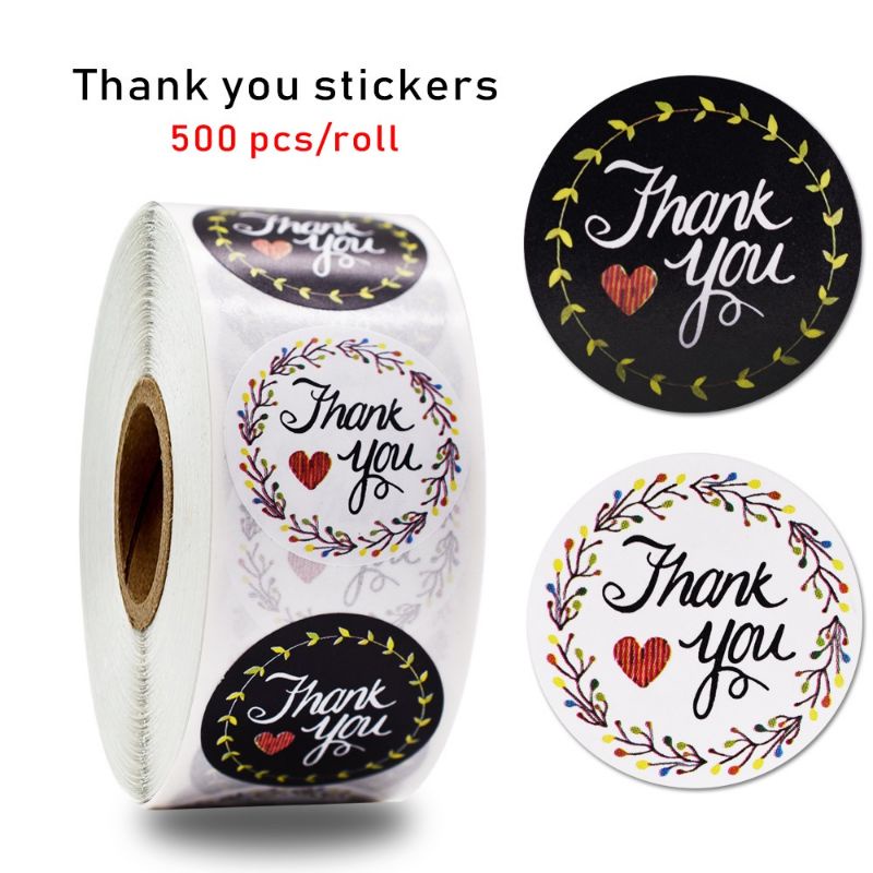 Jual TERMURAH 100 pcs Stiker Label Thank You For Your Order | Stiker ...