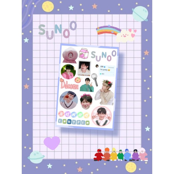 Jual Stiker ENHYPEN / Stiker Kpop / Jungwon / Heeseung / Jay / Jake / Sunghoon / Sunoo / Ni-Ki ...