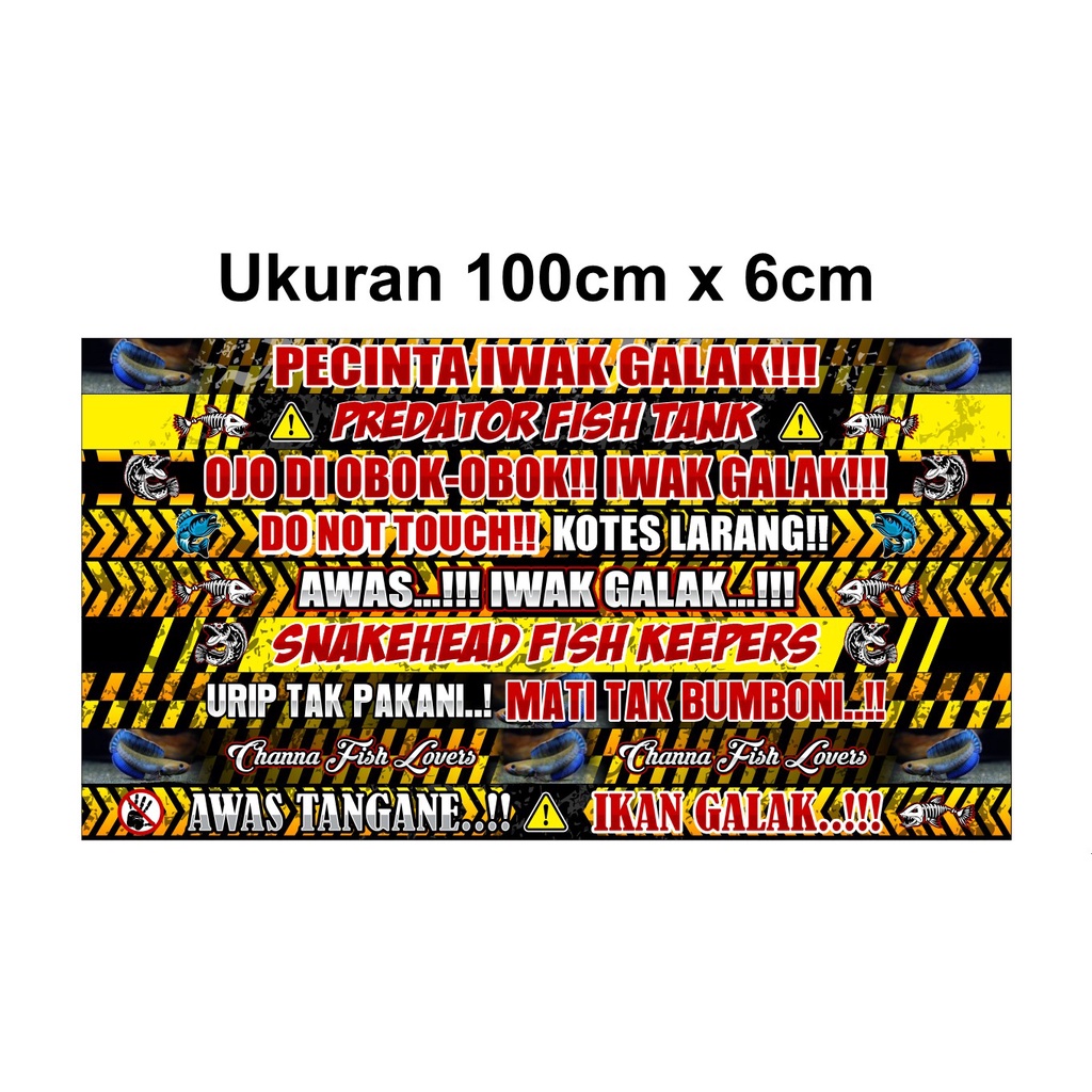 Jual Stiker Aquarium / Akuarium Channa Fish Lovers - Iwak Galak - Anti ...