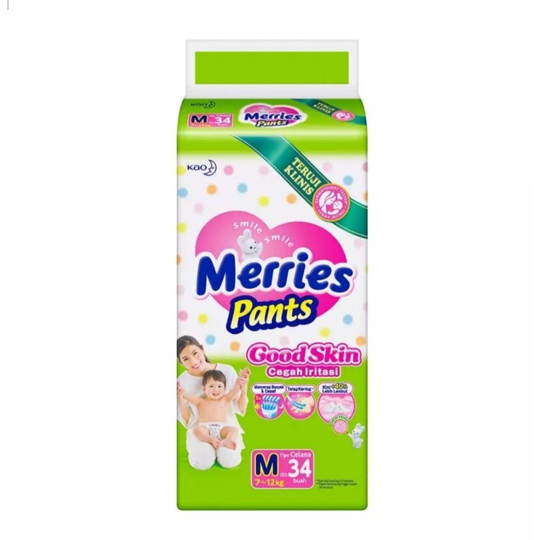 Jual Merries Pants NB-S40 M34 L30 XL26 XXL28 good skin popok celana ...