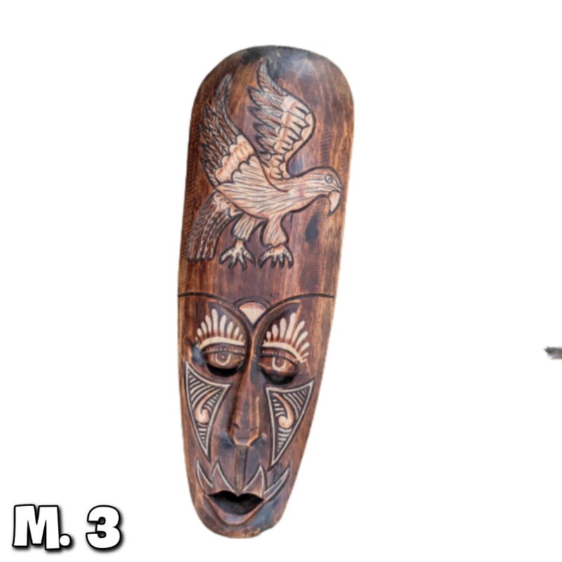 Jual Dekorasi Dinding Patung Topeng Lombok 50cm - Topeng Suku Etnik ...