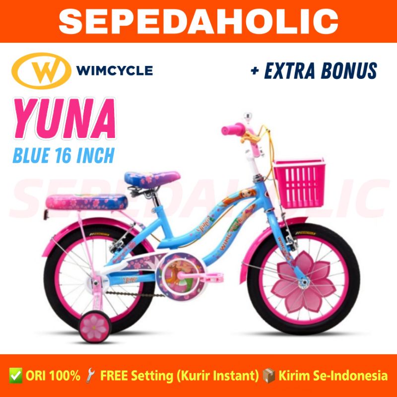 Jual Sepeda Anak Perempuan WIMCYCLE YUNA 16 18 20 Inch Keranjang ...