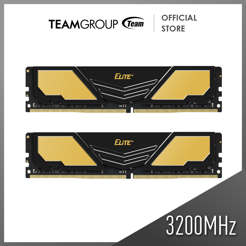 Jual TEAMGROUP MEMORY TEAM ELITE PLUS DDR4 2x8GB 3200Mhz - BLACK GOLD ...