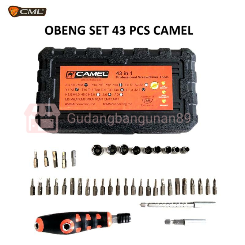 Jual Mata Obeng Set Serbaguna Multifungsi Torx Hex 43 Pcs CAMEL ...