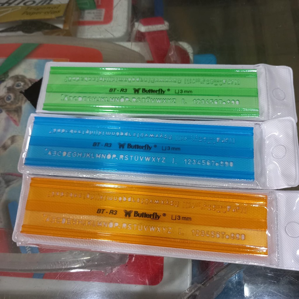 Jual Penggaris Mal Huruf Butterfly 3 mm | Shopee Indonesia
