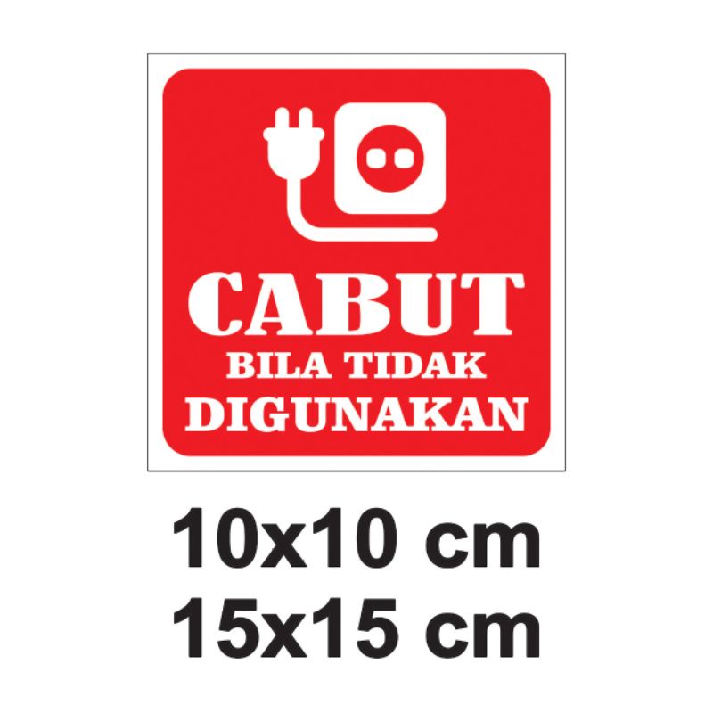 Jual STIKER SAKLAR CABUT BILA TIDAK DI GUNAKAN LISTRIK | Shopee Indonesia