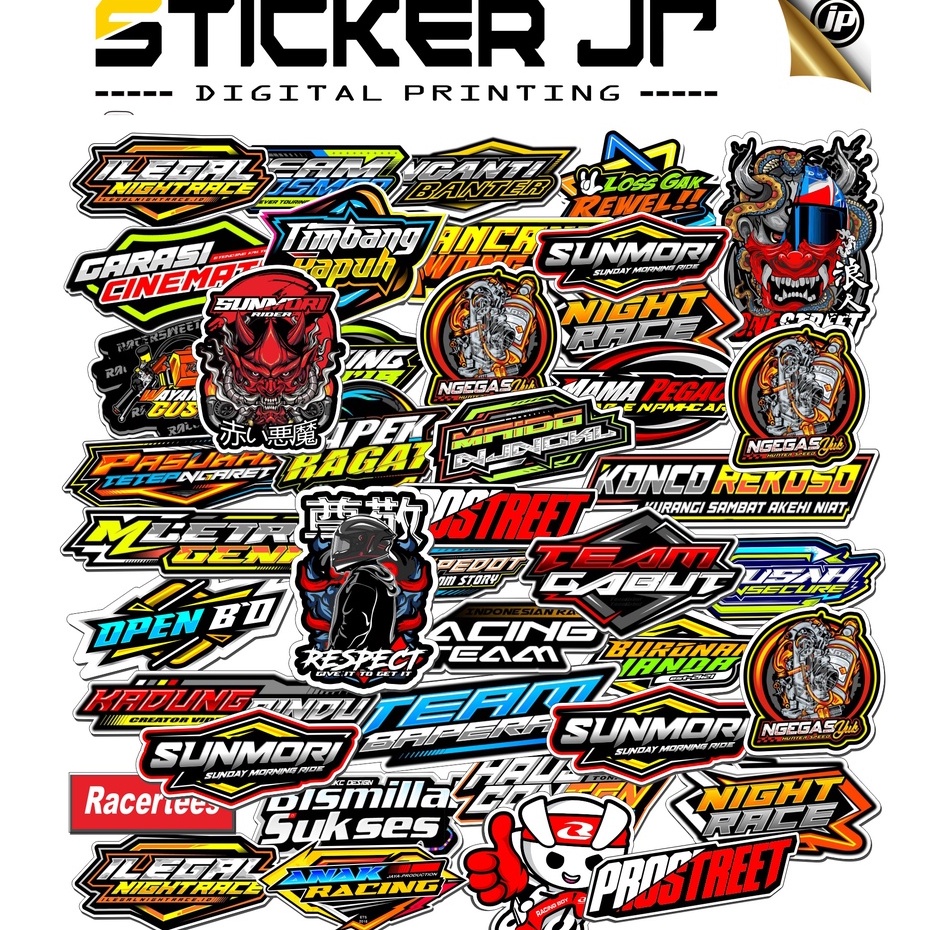 Jual [ SJP ] 40 PCS STICKER PACK SUNMORI, STICKER AESTHETIC LOGO BRAND ...