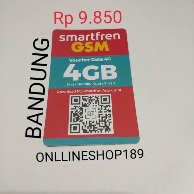 Jual VOUCHER KUOTA SMARTFREN 4GB | Shopee Indonesia